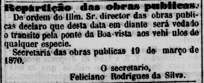 A ponte que teria chegado aqui graças a uma tempestade